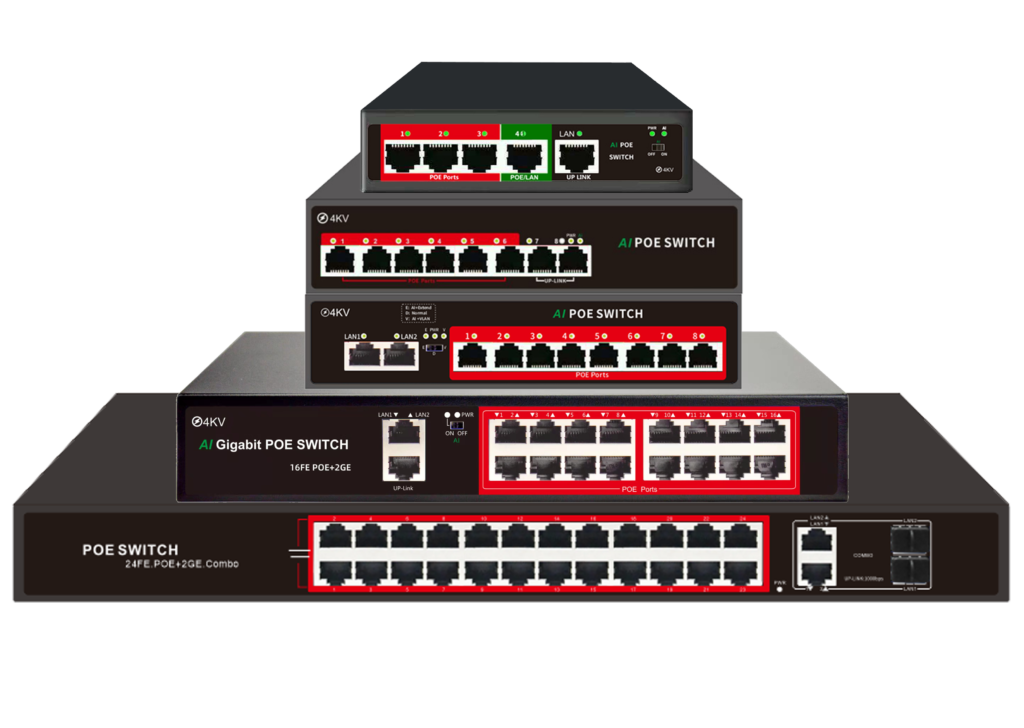 SWITCH POE DE ALTA VELOCIDAD | Smart-DomoHouse SEETONG IP CAMERAS
